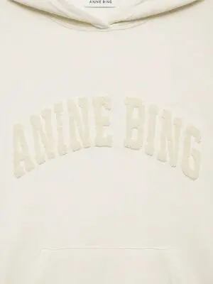 ANINE BING Logo Hoodie - Cream