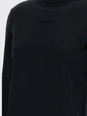Jacquemus Slim Fit Long-sleeved T-shirt With Contrast Logo - Black