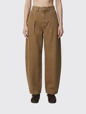 Jacquemus Pleated Wide Leg Jeans - Beige