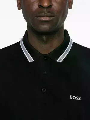 BOSS Long-sleeved Cotton Piqué Polo Shirt