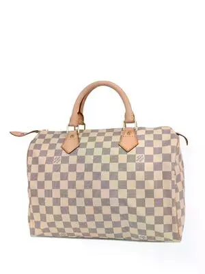 LOUIS VUITTON 2008 Speedy 30 Check-pattern Tote Bag