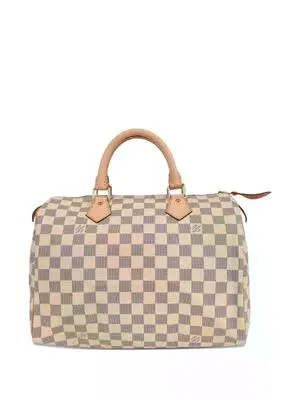 LOUIS VUITTON 2008 Speedy 30 Check-pattern Tote Bag