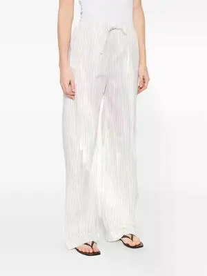 IRO PARIS Lia Striped Drawstring Trousers - White
