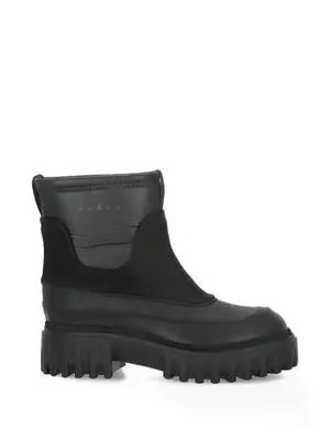 Hogan Embossed Logo Raised Sole Boots