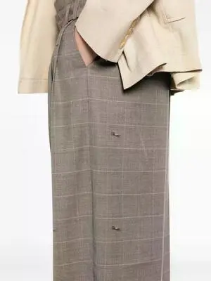 CROQUIS Plaid Wide-leg Trousers