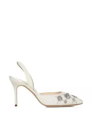 Manolo Blahnik Embellished Slingback Heels