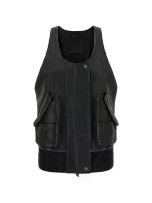 Attico Hammered Leather Gilet