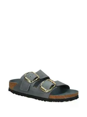 BIRKENSTOCK Arizona Sandals With Gold-tone Hardware - Grey