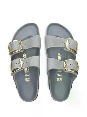 BIRKENSTOCK Arizona Sandals With Gold-tone Hardware - Grey