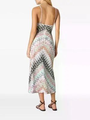 Missoni Sleeveless Patterned Midi Dress - White