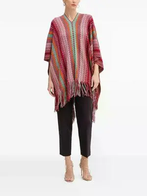 Missoni Chevron Fringed Poncho