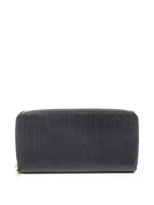 Loewe 2010s Anagram Round Zip Wallet - Black