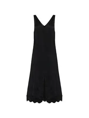 Officine Générale Liara V-neck Lace Dress - Black
