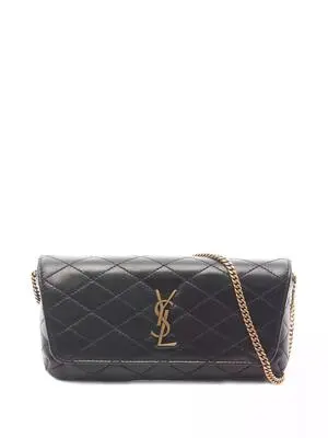 Saint Laurent Gaby Chain Leather Shoulder Bag - Black