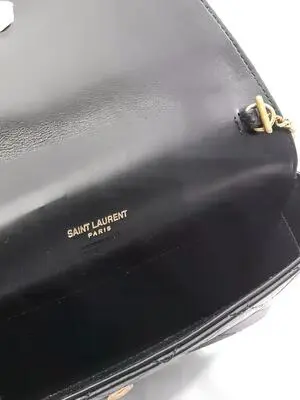 Saint Laurent Gaby Chain Leather Shoulder Bag - Black