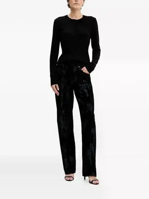 Sisley Textured Straight-leg Jeans