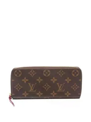 LOUIS VUITTON 2019 Clemence Monogram Zip Wallet - Brown