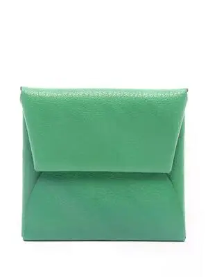 Hermès 2024 Bastia Bamboo Engraved Coin Purse - Green