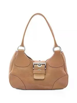 Prada 2000s Buckle Leather Shoulder Bag
