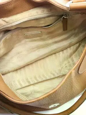 Prada 2000s Buckle Leather Shoulder Bag