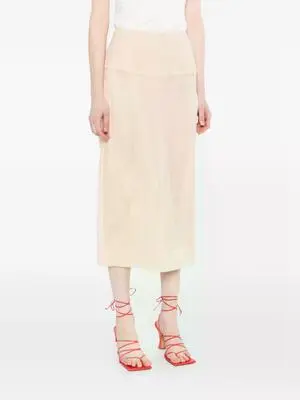 LESS Silk Midi Skirt
