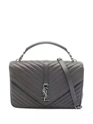 Saint Laurent 2010s Monogram Leather Handbag