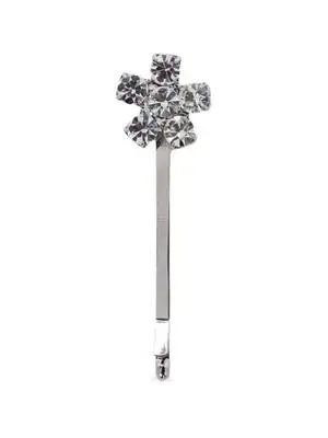 Rosantica Crystal Flower Hair Slide - Silver