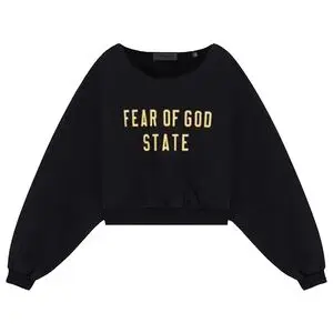 Fear Of God Cropped Sweatshirts Hoodies For Women