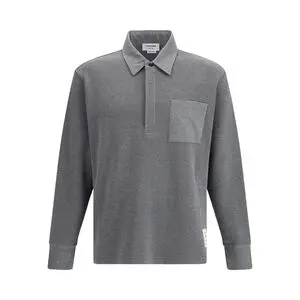 Thom Browne Textured Cotton Rugby Polo