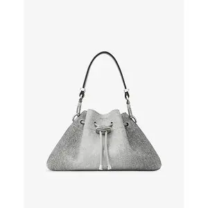 JIMMY CHOO Cinch Small Suede And Denim Bag