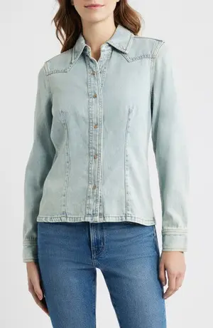Rails Taina Denim Snap-up Western Shirt