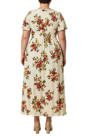 STANDARDS & PRACTICES Floral Midi Shirtdress