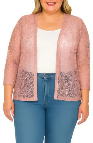 STANDARDS & PRACTICES Lace And Sequin Sheer Jacket