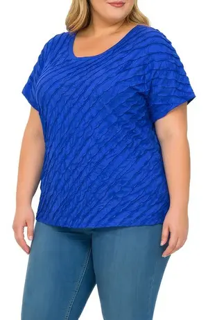 STANDARDS & PRACTICES Ruffle Short Sleeve Top