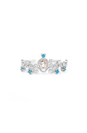 GIRLS CREW X Disney Cinderella Carriage Ring - Silver