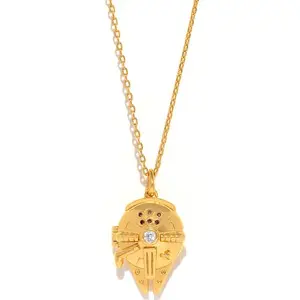 GIRLS CREW Star Wars Millennium Falcon Locket Necklace - Gold