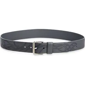 Balenciaga Prong Faux Leather Belt - 1239 Grey