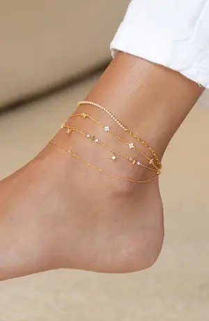 GIRLS CREW Shimmer Blossom Anklet