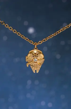 GIRLS CREW Star Wars Millenium Falcon Locket Necklace - Gold
