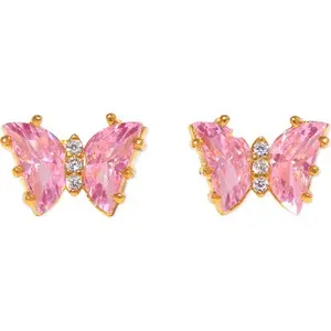 GIRLS CREW Flutter Love Stud Earrings - Gold