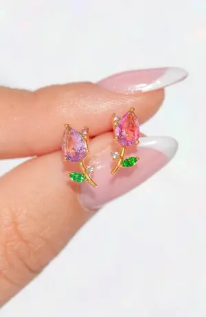 GIRLS CREW Blossoming Tulip Stud Earrings