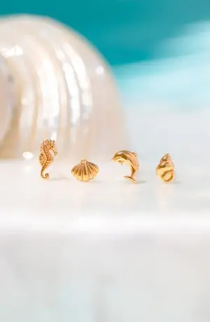 GIRLS CREW Coastal Creatures Stud Earrings Set