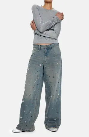 JADED LONDON Bolted Studded Colossus Jeans