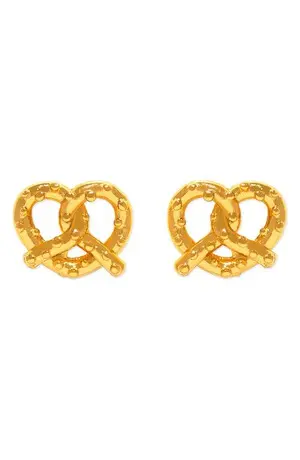 GIRLS CREW Pretzel Stud Earrings - Gold