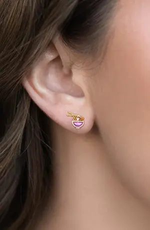GIRLS CREW Ramen Stud Earrings