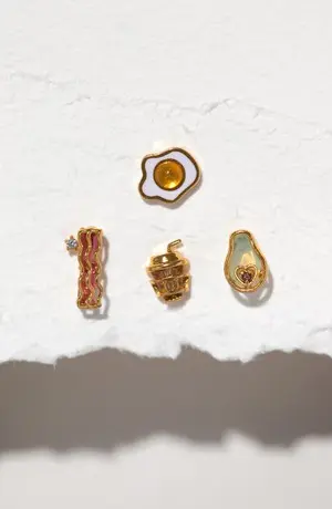 GIRLS CREW Set Of 4 Assorted Single Stud Earrings