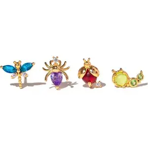 GIRLS CREW Bug Me Stud Earrings Set Of 4