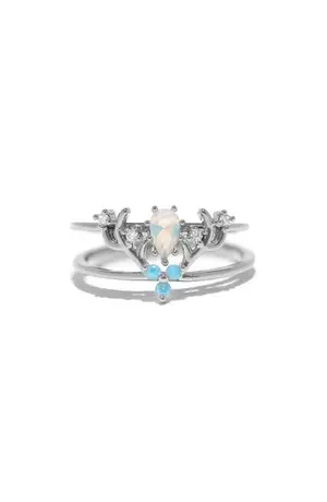 GIRLS CREW Harry Potter Patronus Stacked Ring - Silver