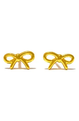 GIRLS CREW Lil Bow Stud Earrings - Gold