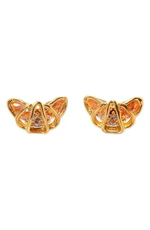 GIRLS CREW Croissant Stud Earrings - Gold